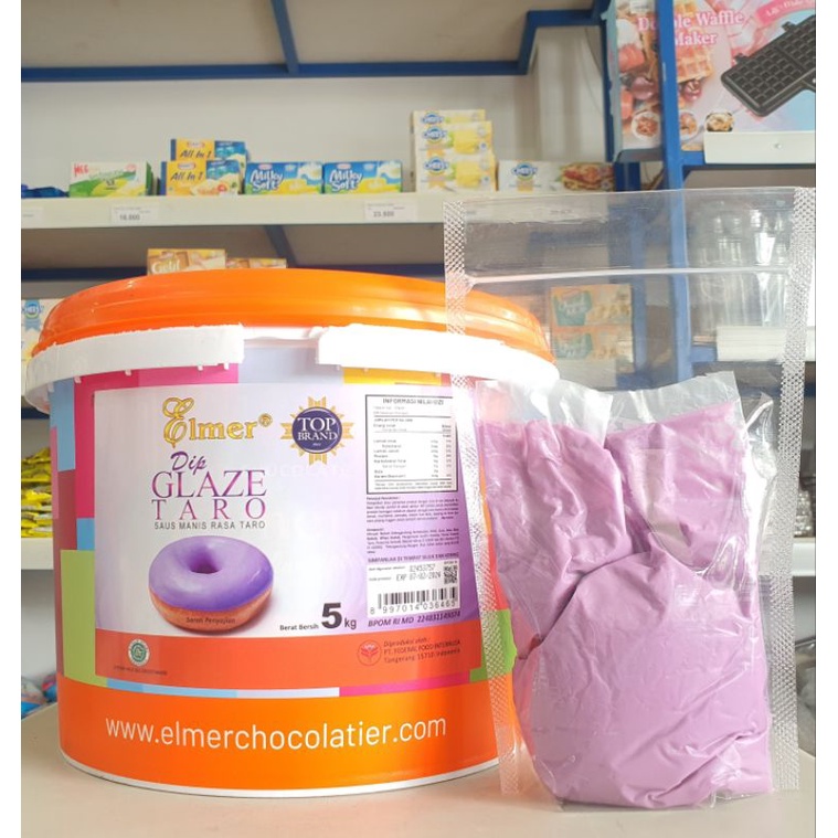 Jual Elmer Glaze Taro 250Gr / Topping Donat Taro / Dip Glaze Taro Elmer ...