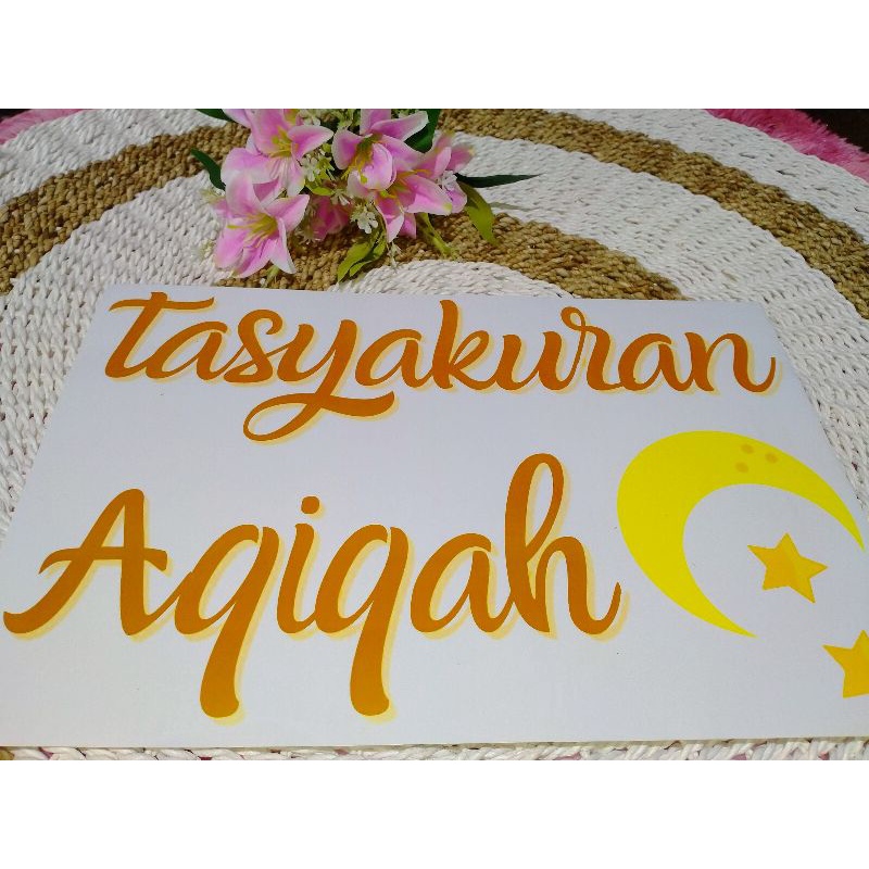 Jual BANNER BACKDROP SYUKURAN AQIQAH, 7 BULANAN, HAPPY WEDDING, HAPPY ...