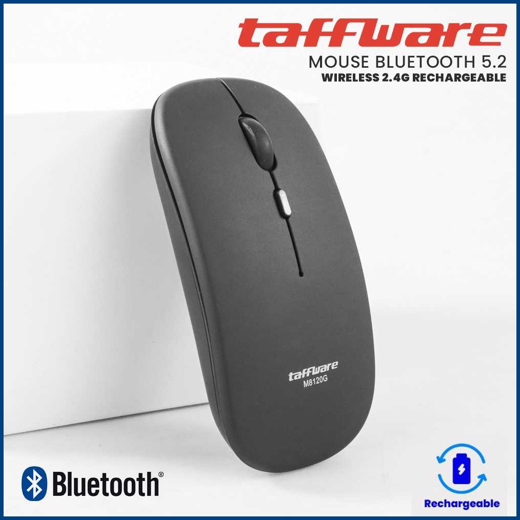 Jual Mouse Wireless Rechargeable 2in1 Bluetooth 5.2 & Wireless 2.4Ghz ...