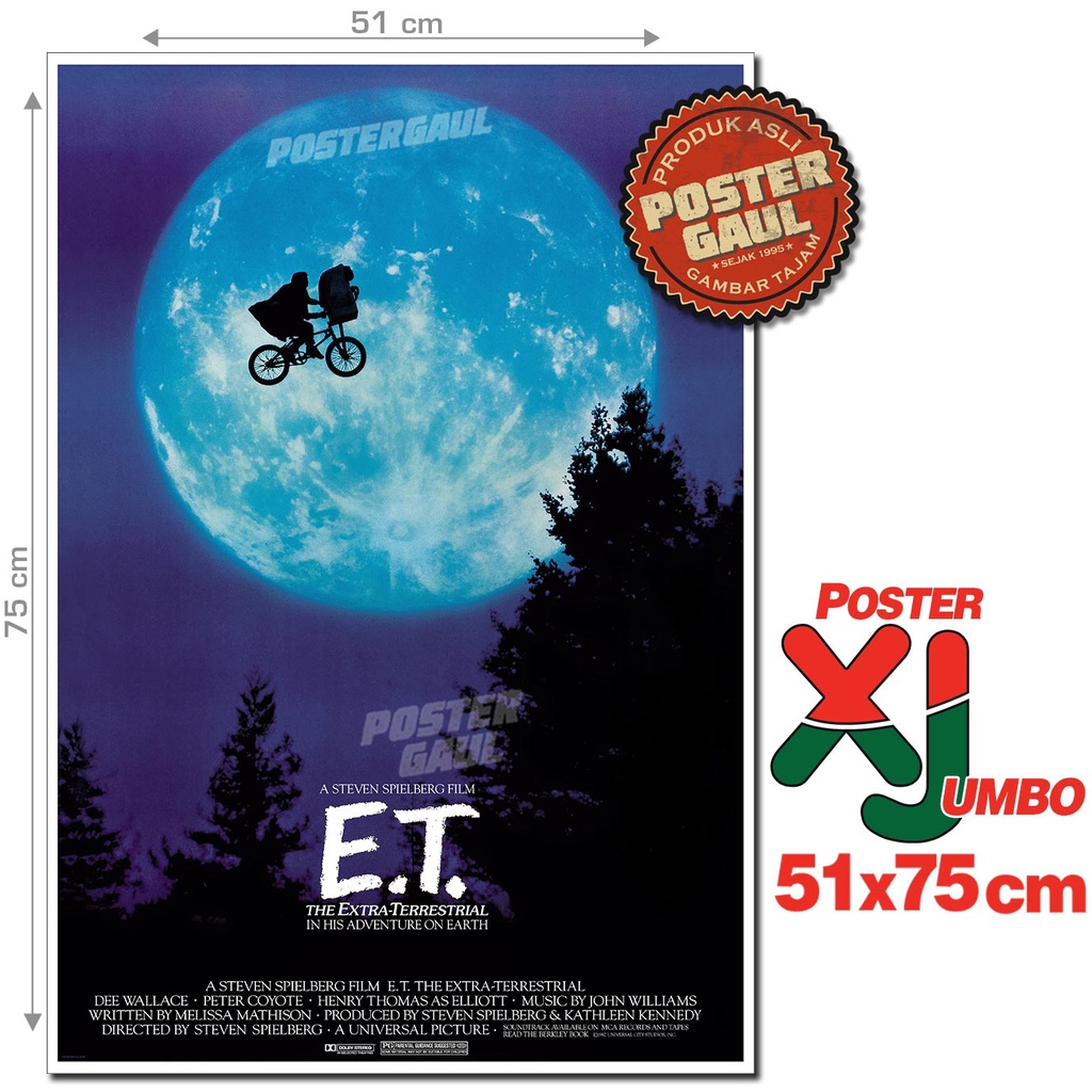Jual Poster XJumbo REPRODUKSI POSTER FILM : E.T. THE EXTRA TERRESTRIAL ...