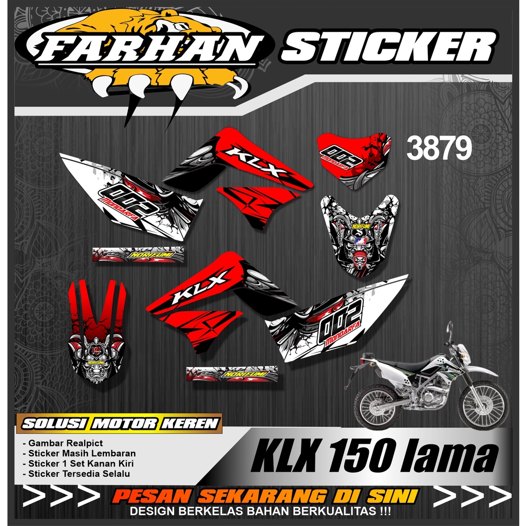 Jual f3879 Striping Skotlet Variasi Minimalis Semifull Motor Klx 150 ...