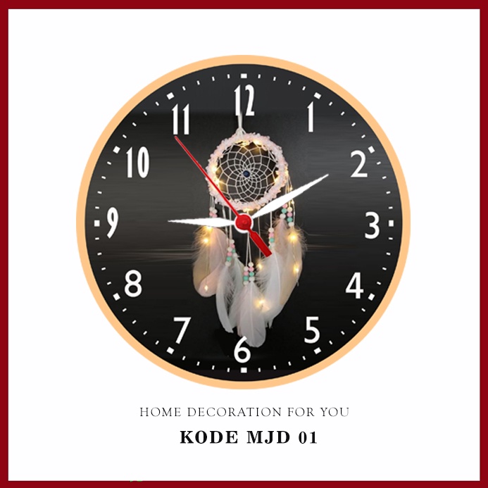 Jual Jam dinding Ruang Tamu Kamar Rumah Modern Tema Macrame MJD 01 ...