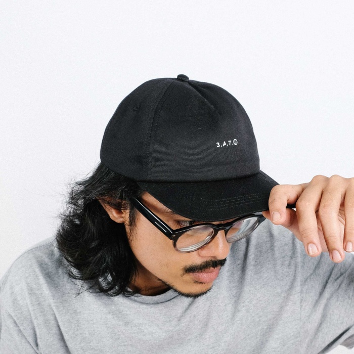 Jual UNKL347 Topi Five Panel Warna Hitam Detail Simpel BTXG | Shopee ...