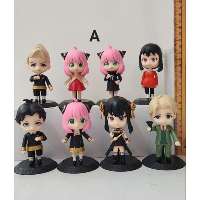 Jual ACTION FIGURE SET SPY X FAMILY ANYA FORGER CUTE CHIBI FACE TOPPER ...