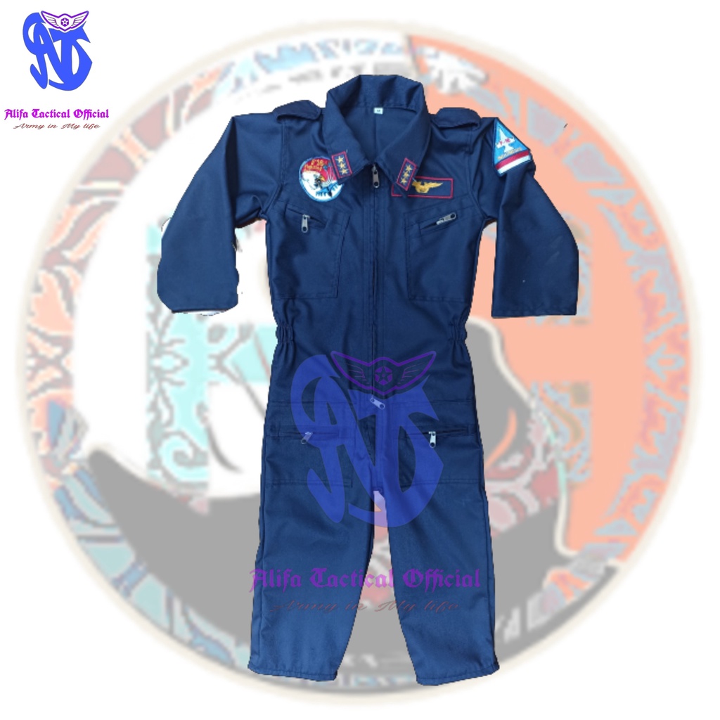 Jual Wearpack Anak Kostum Profesi Pilot Anak Warna Navy | Shopee Indonesia