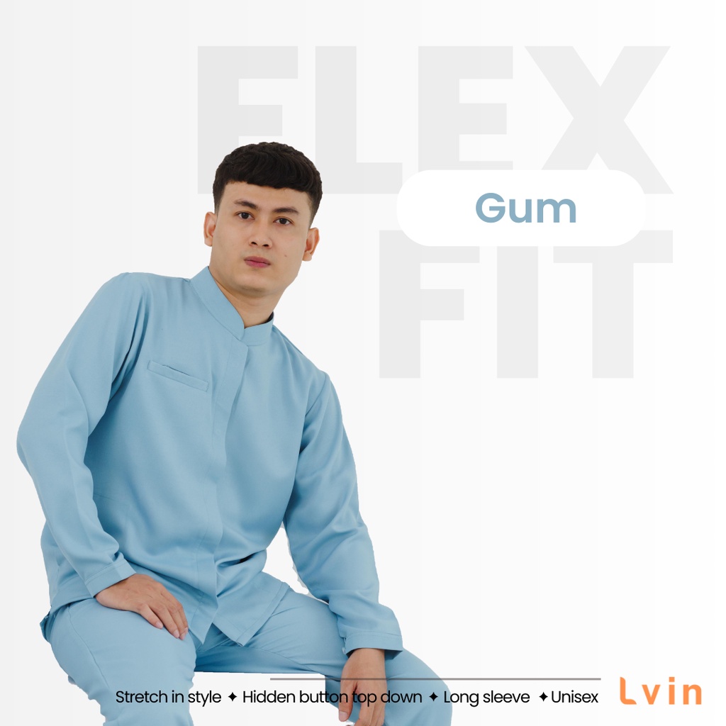 Jual [ Lvin ] FLEX FIT - Baju OKA Lengan Panjang / Baju Jaga / Set Baju ...