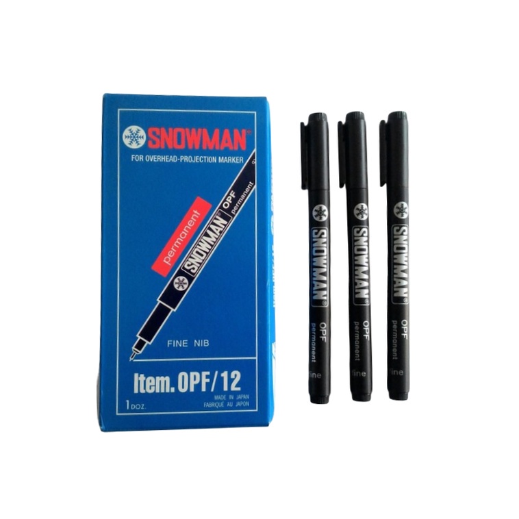Jual Snowman Spidol OHP OPF Fine Nib 0.5 mm Permanent Marker Kecil ...