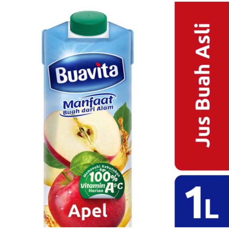 Jual Buavita Mini Jus Buah Apel Asli 1 Liter | Shopee Indonesia