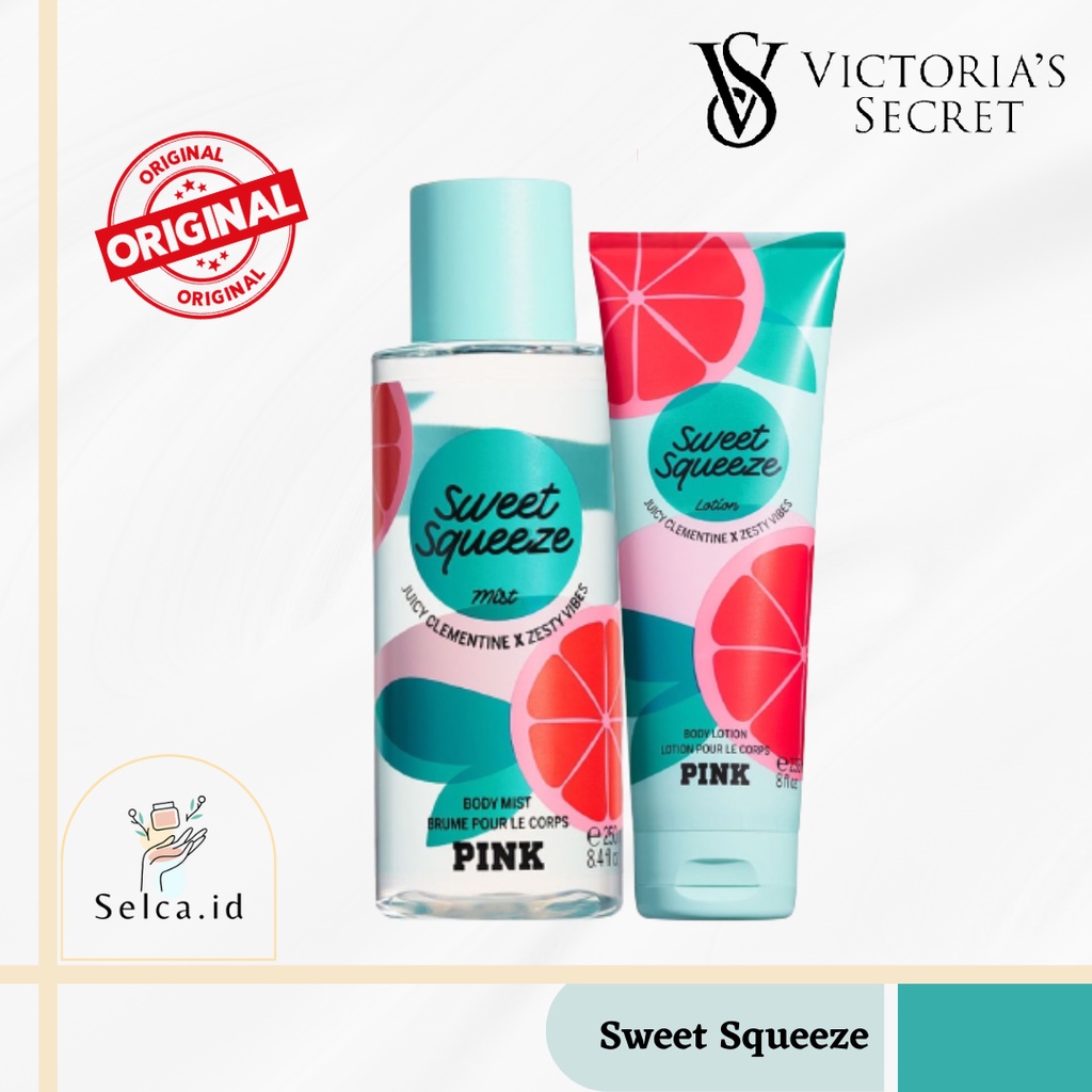 Jual VS Pink Body Mist/ Body Lotion Sweet Squeeze Victoria's Secret ...