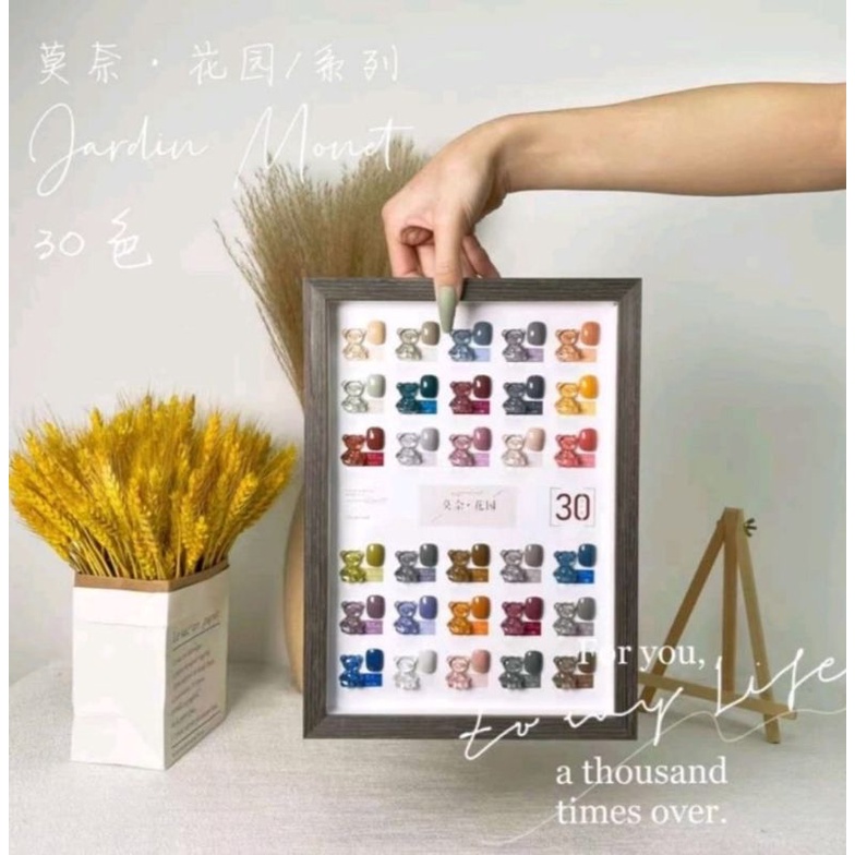 Jual YOUSE JARDIN MONET NAIL GEL POLISH SET 30 WARNA FREE NAIL FRAME ...