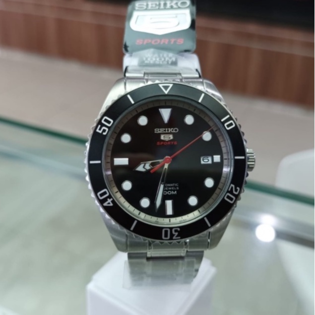 Jual Jam Pria Seiko 5 Sports SRPB91K1 Submariner Black Dial - Seiko ...