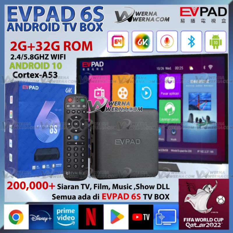 Jual EVPAD 6S Android 10 TV BOX Smart TV 2+32GB DD3 ROM Support 6K all ...