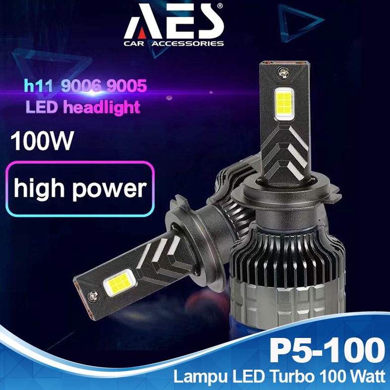 Jual Lampu LED Turbo Headlight P5 100 Watt | High Power High Performance | H11 - H7 - Hb3/9005 ...