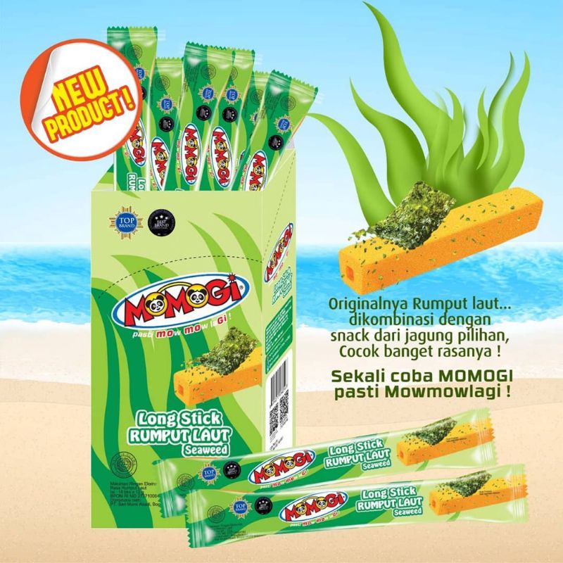 Jual Momogi Seaweed Long Stick Snack Rasa Rumput Laut | Shopee Indonesia