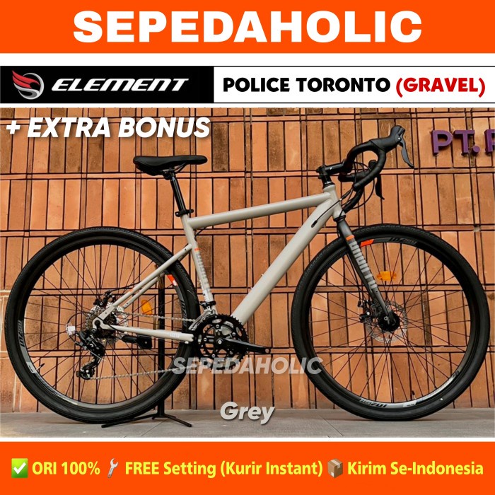 Jual Sepeda ELEMENT POLICE TORONTO GRAVEL 700C Steel 16 Speed | Shopee ...