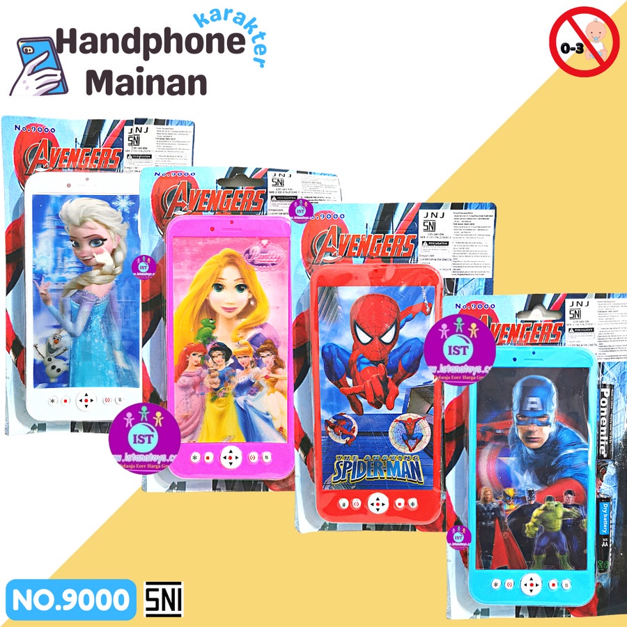 Jual COM Mainan Anak Handphone Dengan Karakter No.9000 | Shopee Indonesia