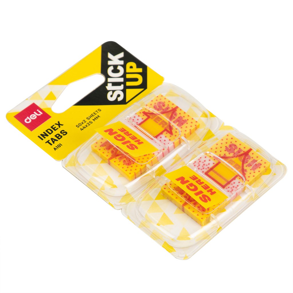 Jual STICKY NOTES SIGN HERE TANDA TANGAN DELI A-101 PENANDA TANDA ...