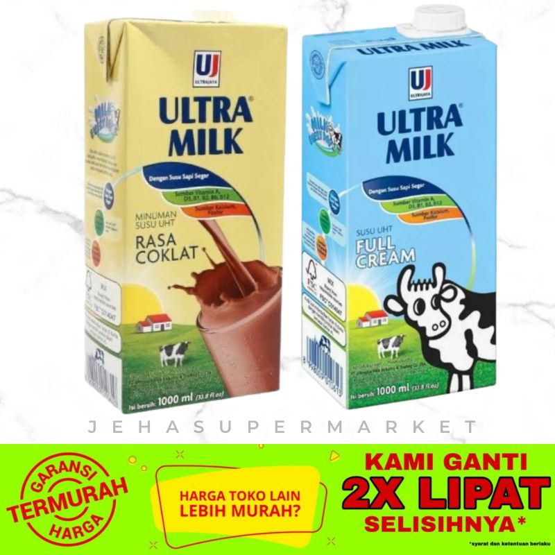 Jual Ultra Milk Susu UHT 1 Liter / 1000mL | Shopee Indonesia