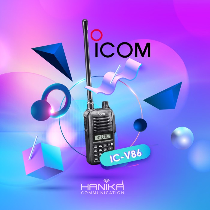 Jual Icom IC-V86 Handie Talkie VHF Ori Baru Garansi ICV86 V86 HT Jepang | Shopee Indonesia