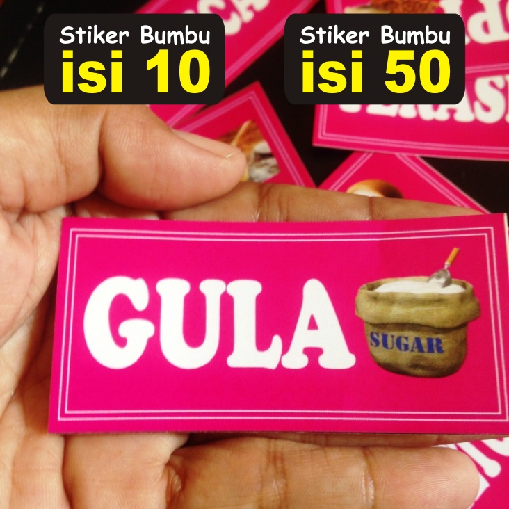 Jual (KODE P7) PAKET STIKER BUMBU ISI 50 & 10 | LABEL BUMBU | STIKER ...