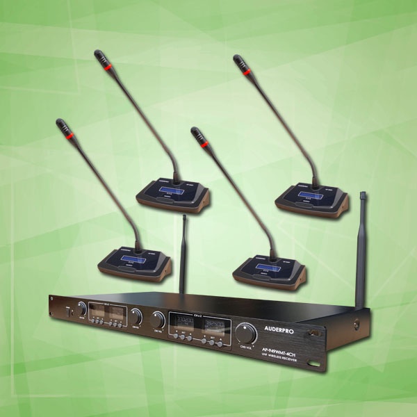 Jual MIC TABLE WIRELESS RAPAT AUDERPRO K12 PAKAI 4 MIKROFON ORIGINAL BERGARANSI RESMI | Shopee ...