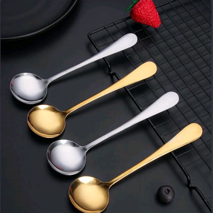 Jual Sendok Makan Bulat Korean Style Stainless Steel | Shopee Indonesia