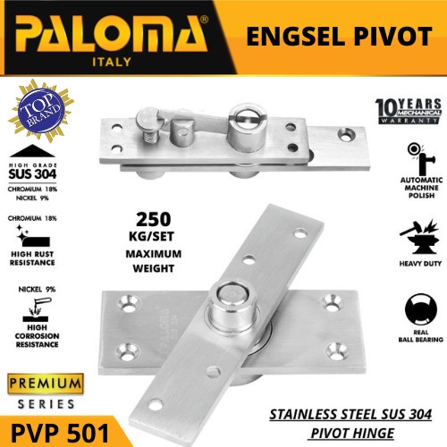 Jual ENGSEL PIVOT HINGE PALOMA PVP 501 ENGSEL PINTU TANAM BEBAN BERAT ...