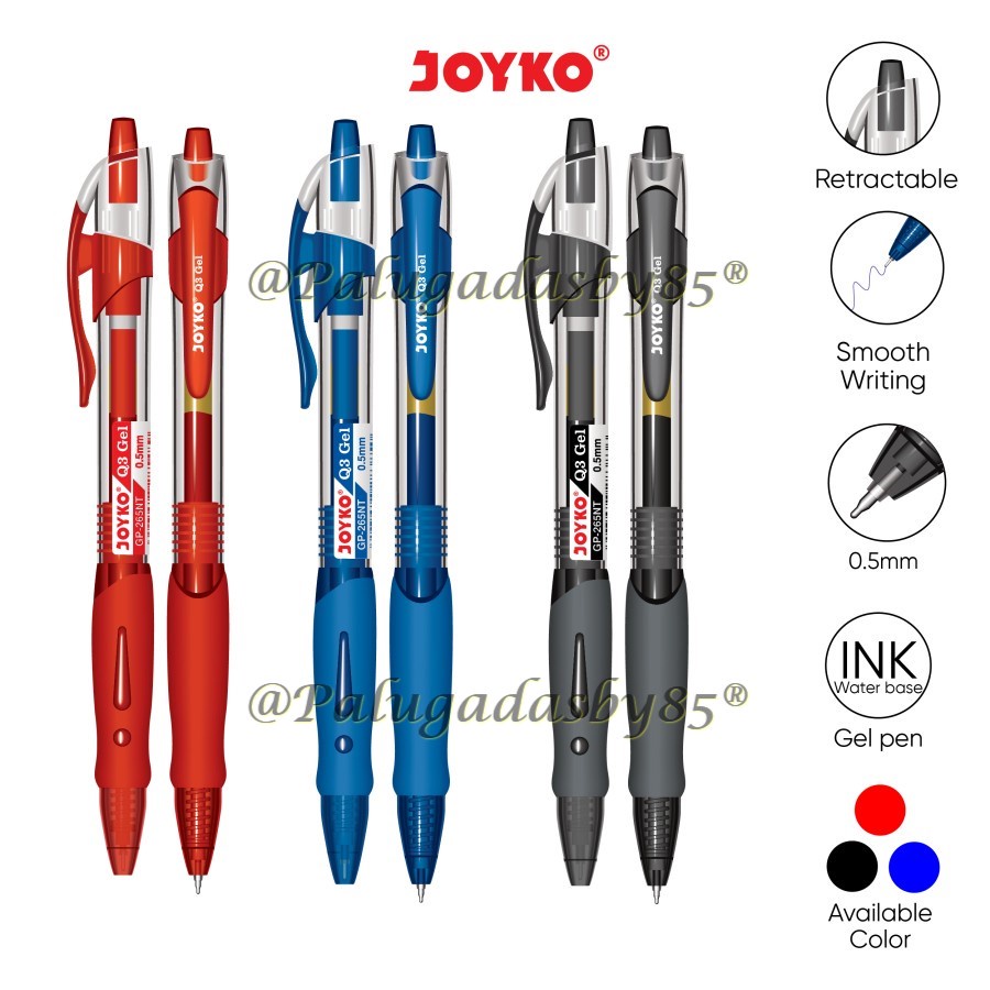 Jual JOYKO Bolpen Joyko GP-265NT Q3 0.5 Gel Pen (1 Pak Isi 12 Pcs ...