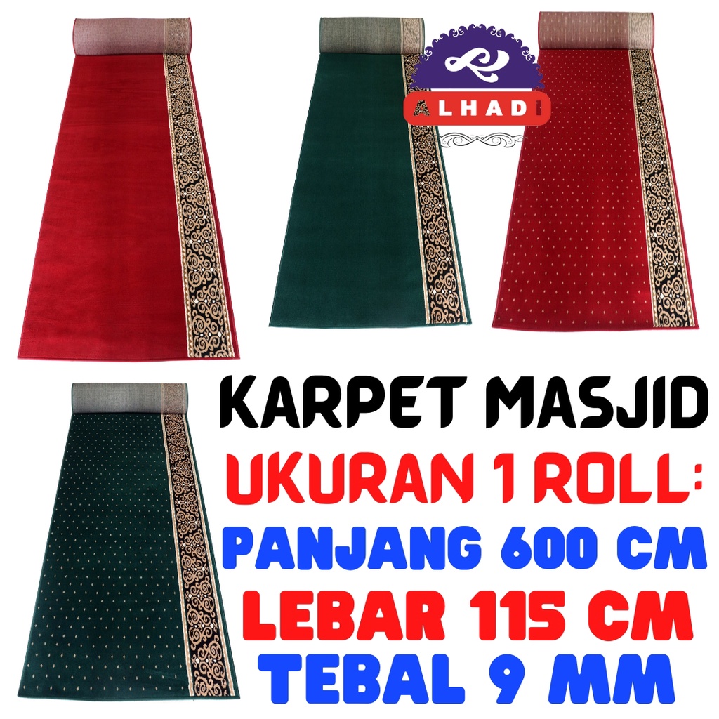 Jual Alhadi Karpet Masjid MEDGRA SHABEL 1 Roll Ukuran 600 x 115cm Tebal ...