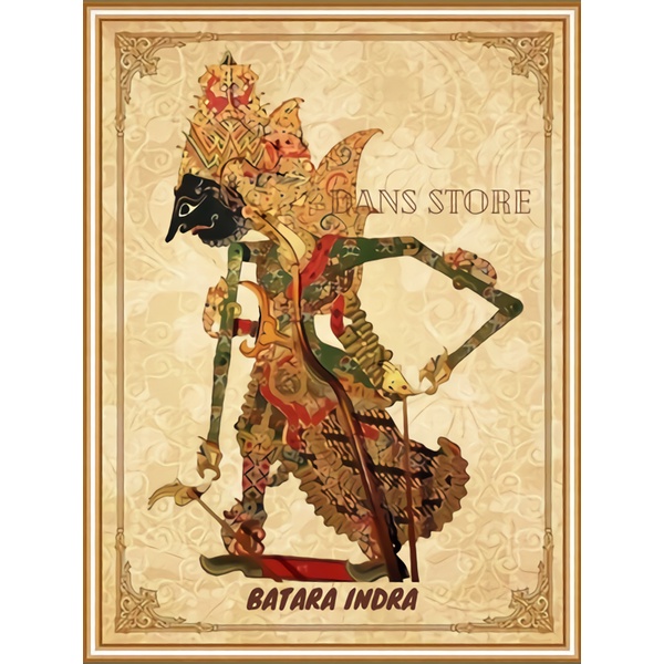 Jual Poster Wayang Kulit Batara Indra Hiasan Dinding Sebagai Pajangan ...