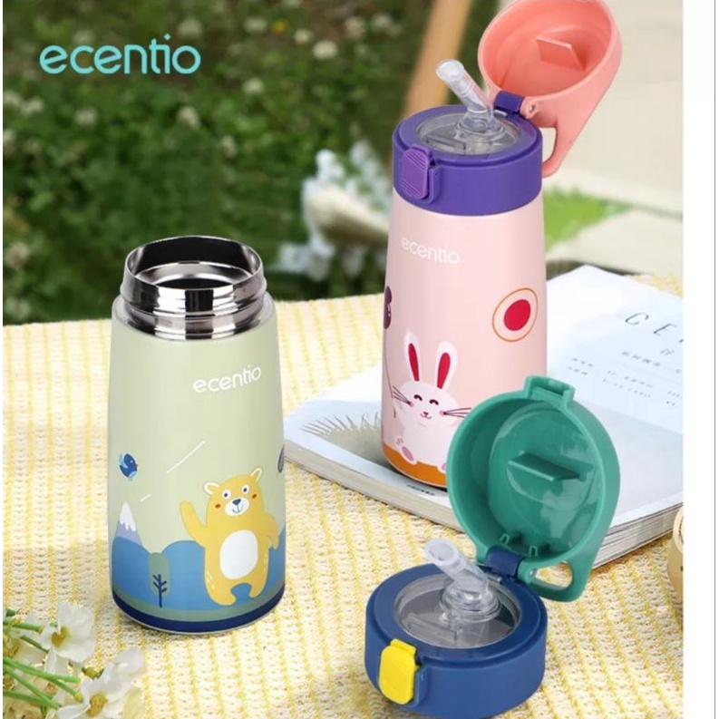 Jual Ecentio Termos / botol minum stainless 400ml + tali tas simpan ...