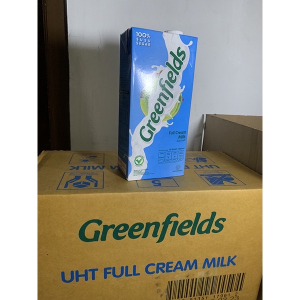 Jual GREENFIELDS UHT Susu UHT Full Cream Milk 1 Dus isi 12 Pcs | Shopee Indonesia