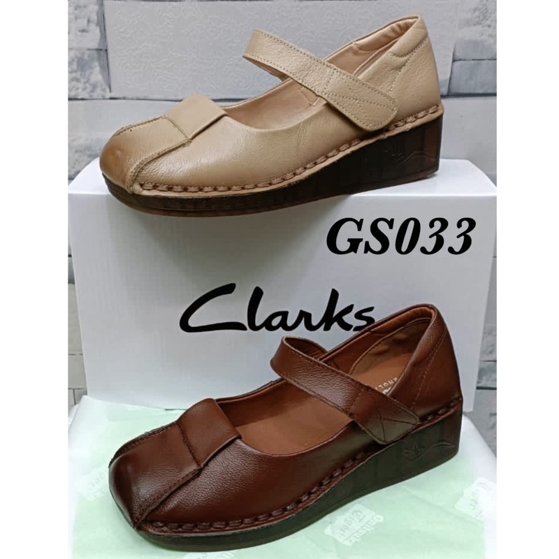 Jual TERMURAH Sepatu Clarks GS033 Wedges 4cm / Clark / Wedges 5cm ...