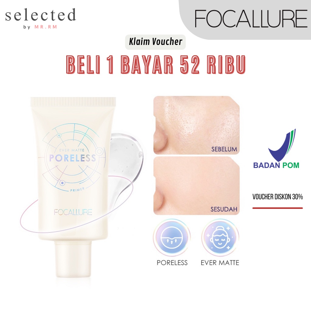 Jual FOCALLURE Waterproof Poreless Primer Brighten Moisture Oil-control ...