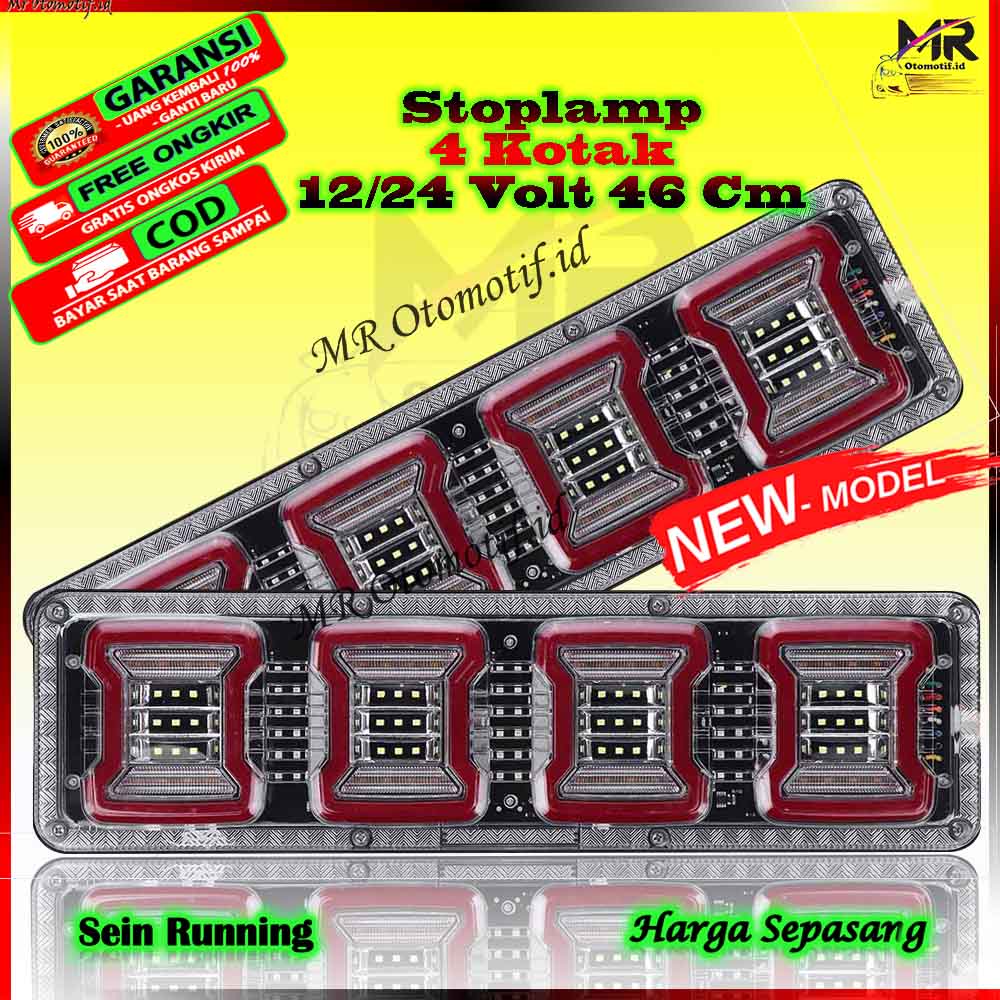 Jual Lampu Stoplamp LED Variasi Stop lamp Rem Belakang Model 4 Kotak ST ...