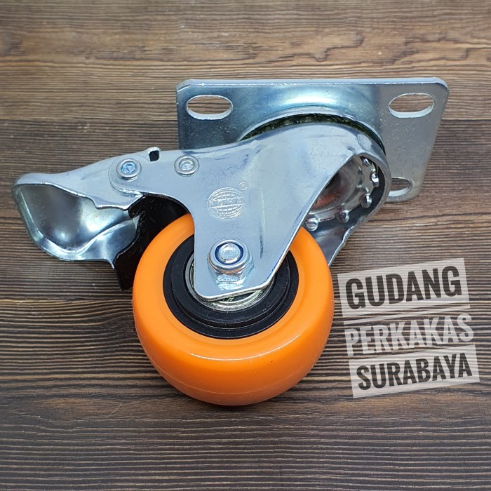 Jual Roda Roda Etalase 2 Inch Pvc Caster Hidup Rem Dbl Brake 2 In 60 Kg ...