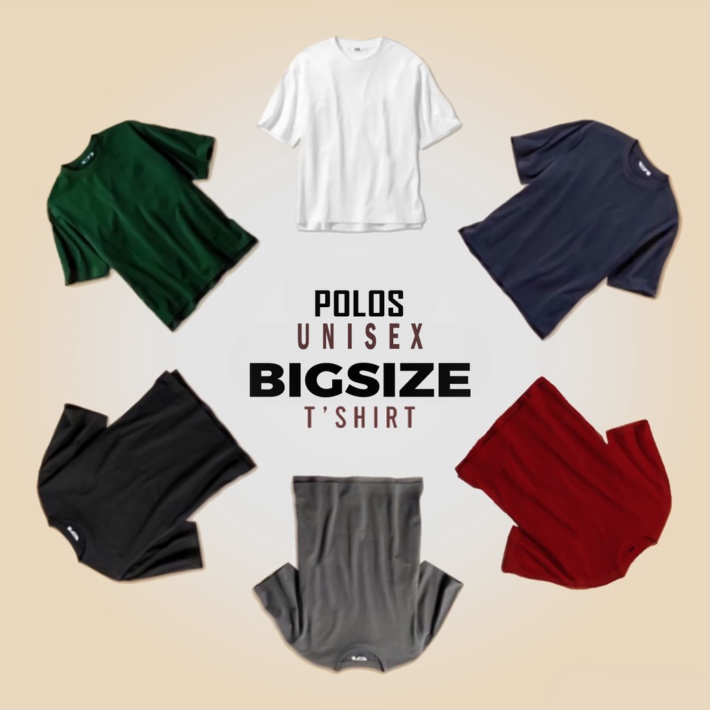 Jual Kaos polos pria wanita jumbo ukuran xl xxl 4xl 5xl 6xl 7xl baju ...