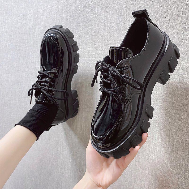 Jual 22004 Sepatu Docmart Hitam Wanita Sepatu Oxford Murah Korea Boots ...
