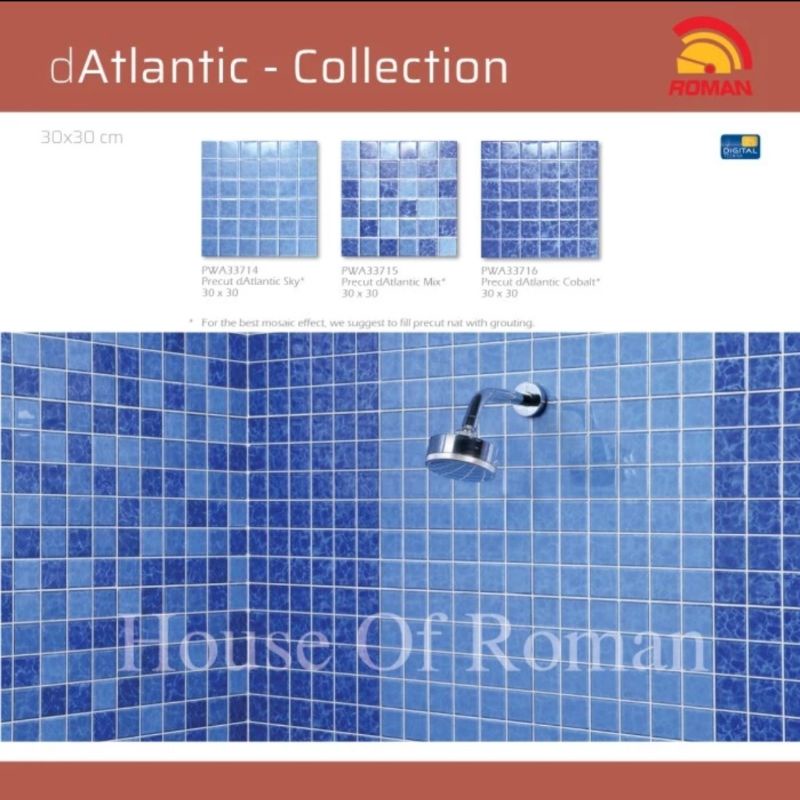 Jual Roman Keramik 30x30 dAtlantic Series (Pre-Cut) / Keramik Kolam ...