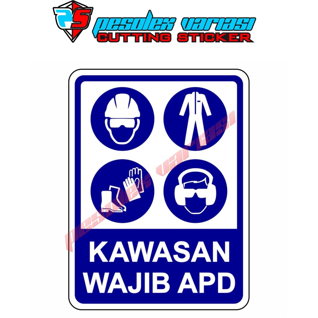 Jual Rambu K3 Kawasan Wajib APD 45cm x 60cm Plat Alumunium@ | Shopee ...