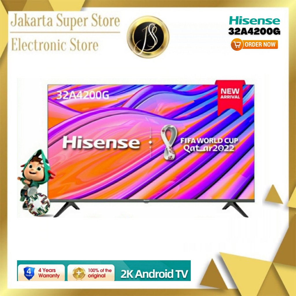 Jual Hisense Smart Android Digital TV 32 inch Full HD Bezeless 32A4200G ...