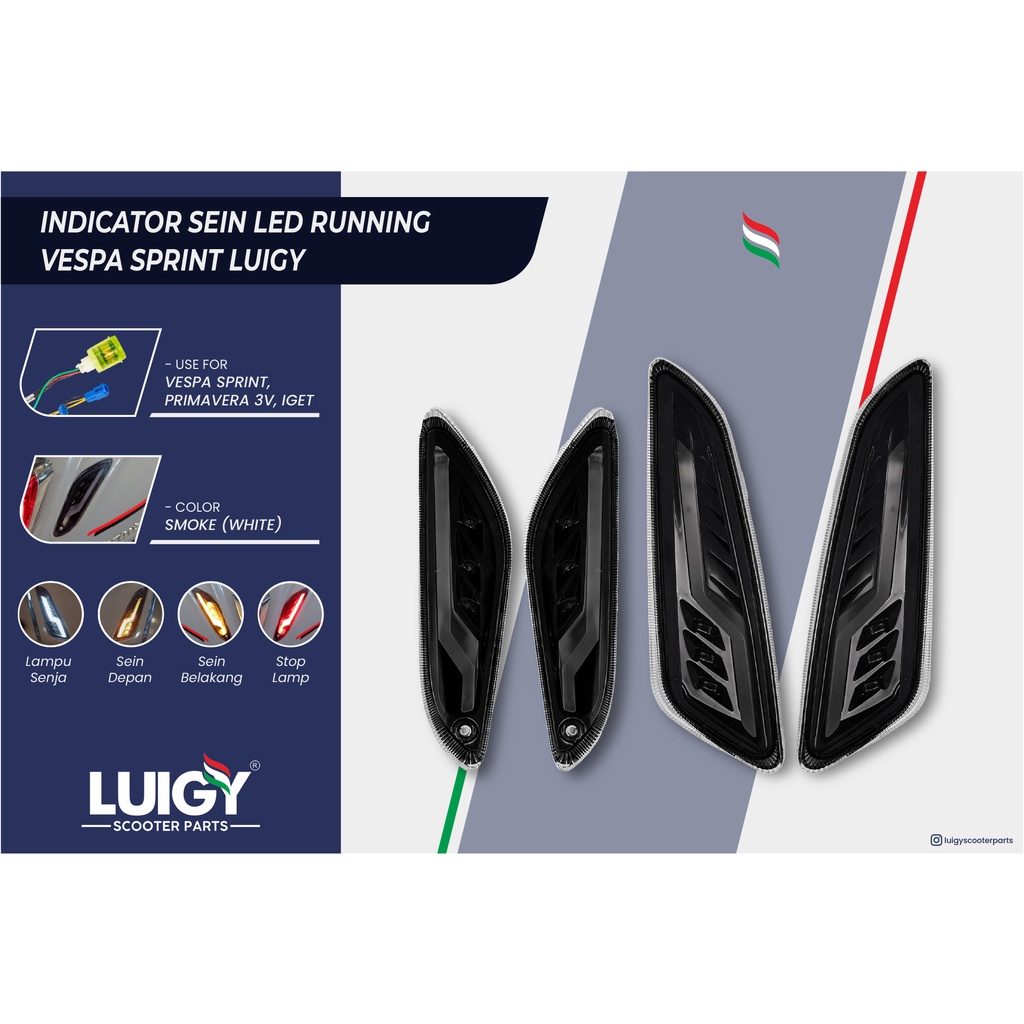 Jual Sein Led Vespa Sprint Primavera Indicator Running Luigy ...