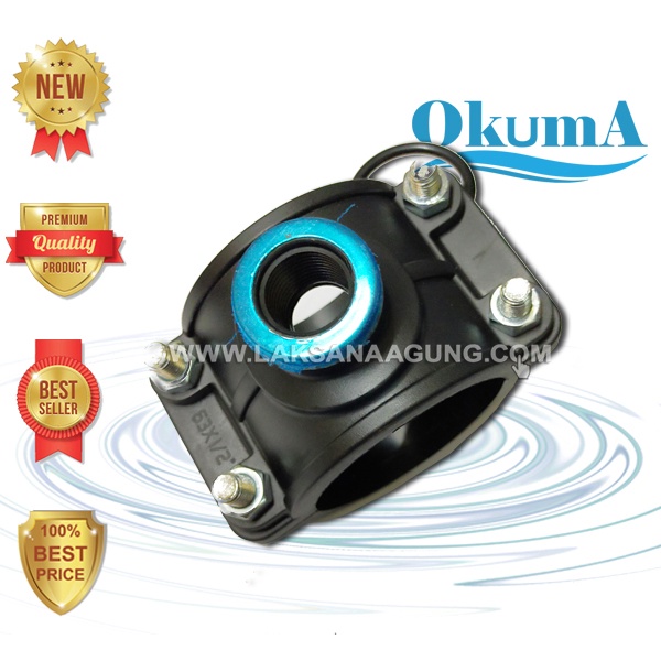 Jual Okuma - Clamp Saddle Hdpe 63 x 1/2" | Clamp Saddle 2" x 1/2" inch | Shopee Indonesia