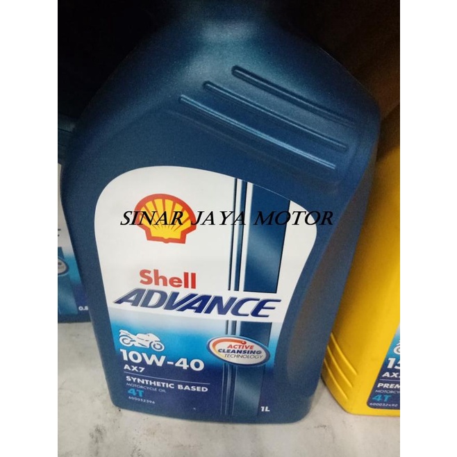 Jual Oli Shell Advance AX7 10W - 40 1 Liter Oli Motor Synthetic Based ...