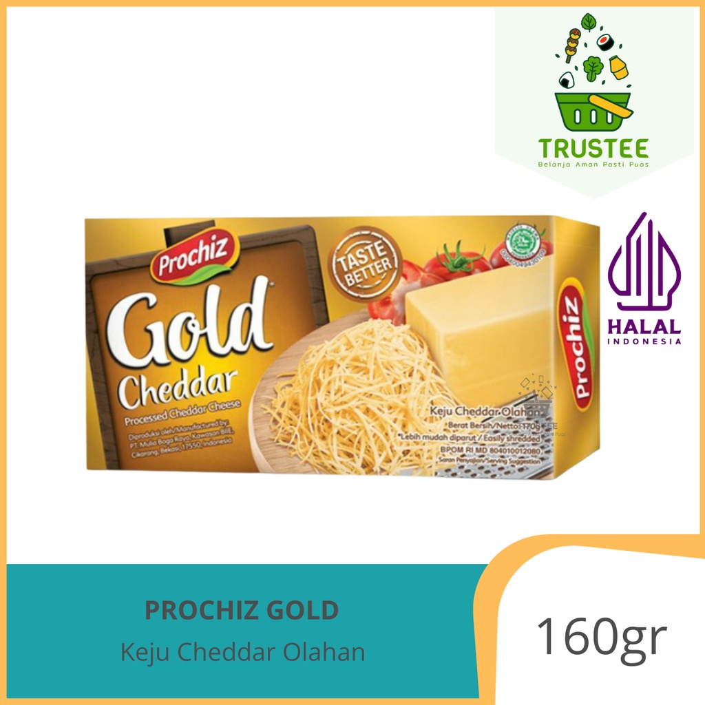 Jual PROCHIZ Keju Cheddar Olahan GOLD SPREADY oles 160gr | Shopee Indonesia
