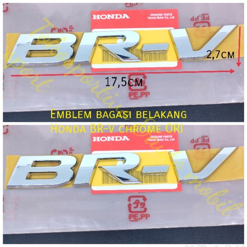 Jual Emblem logo stiker tulisan huruf Lambang Honda BRV BR-V Chrome ORI ...