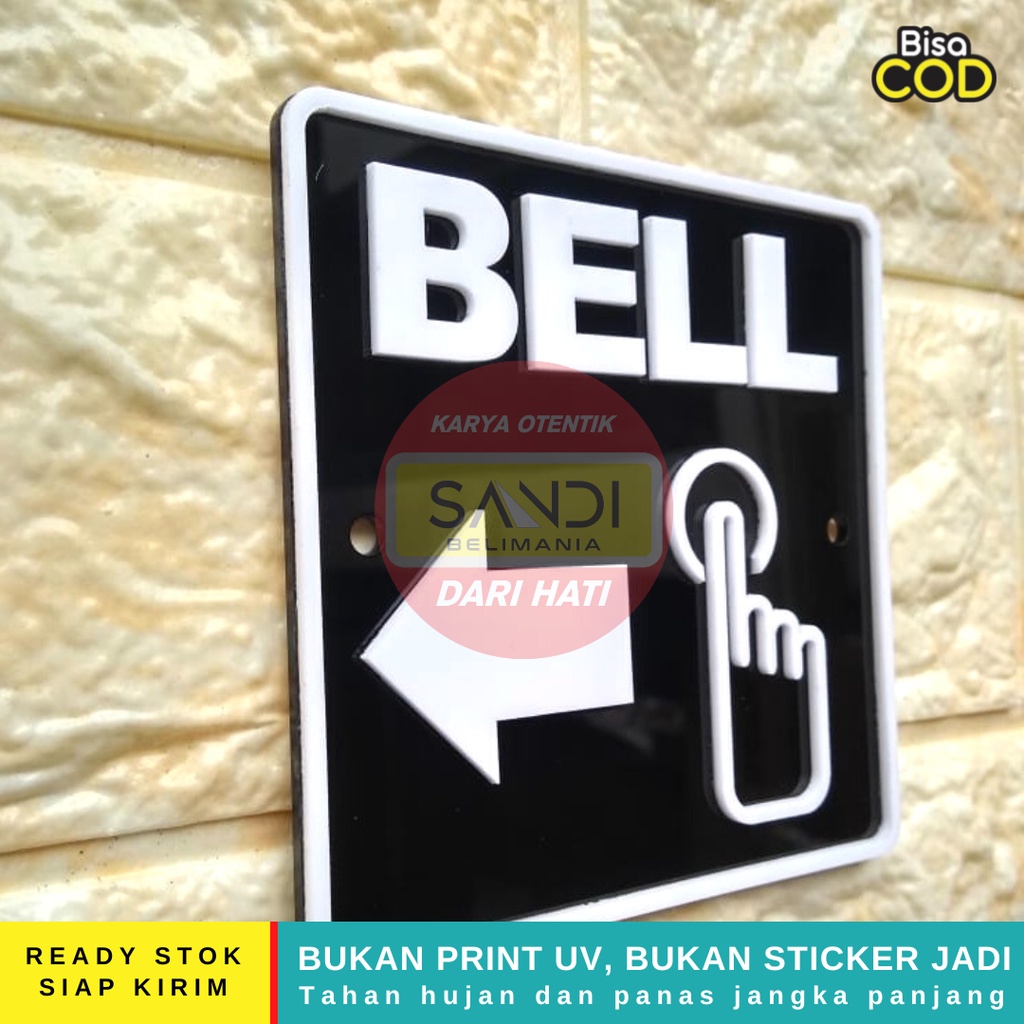 Jual Tanda Bell Akrilik | Acrylic water proof Solusi tepat agar kurir ...