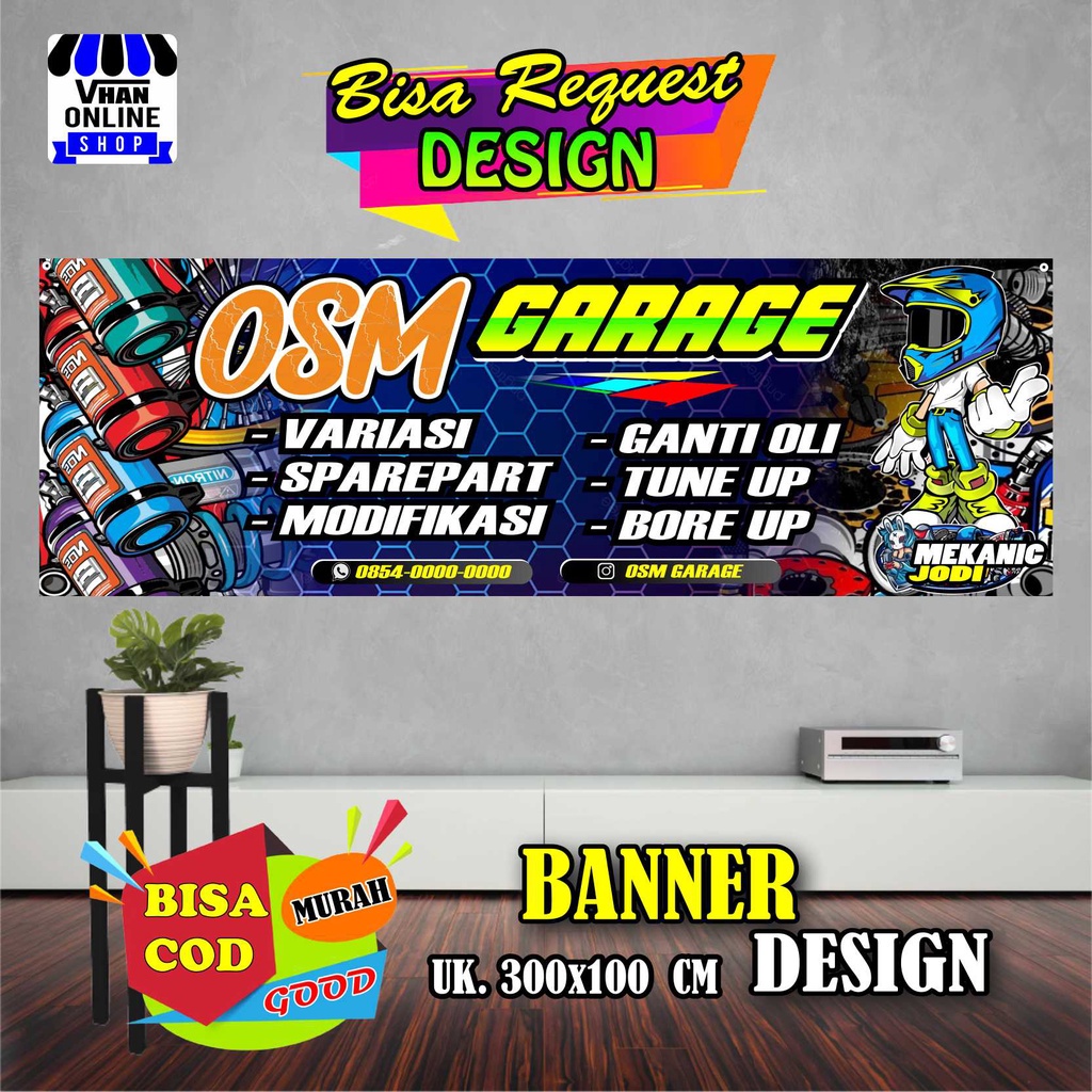 Jual Spanduk Banner Bengkel Motor, Bengkel Mobil, Sparepart Keren Tebal ...