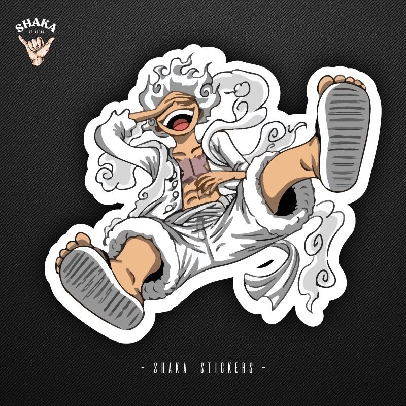 Jual Sticker Luffy Gear 5 Anime One Piece Straw Hat Pirates Vinyl Anti ...