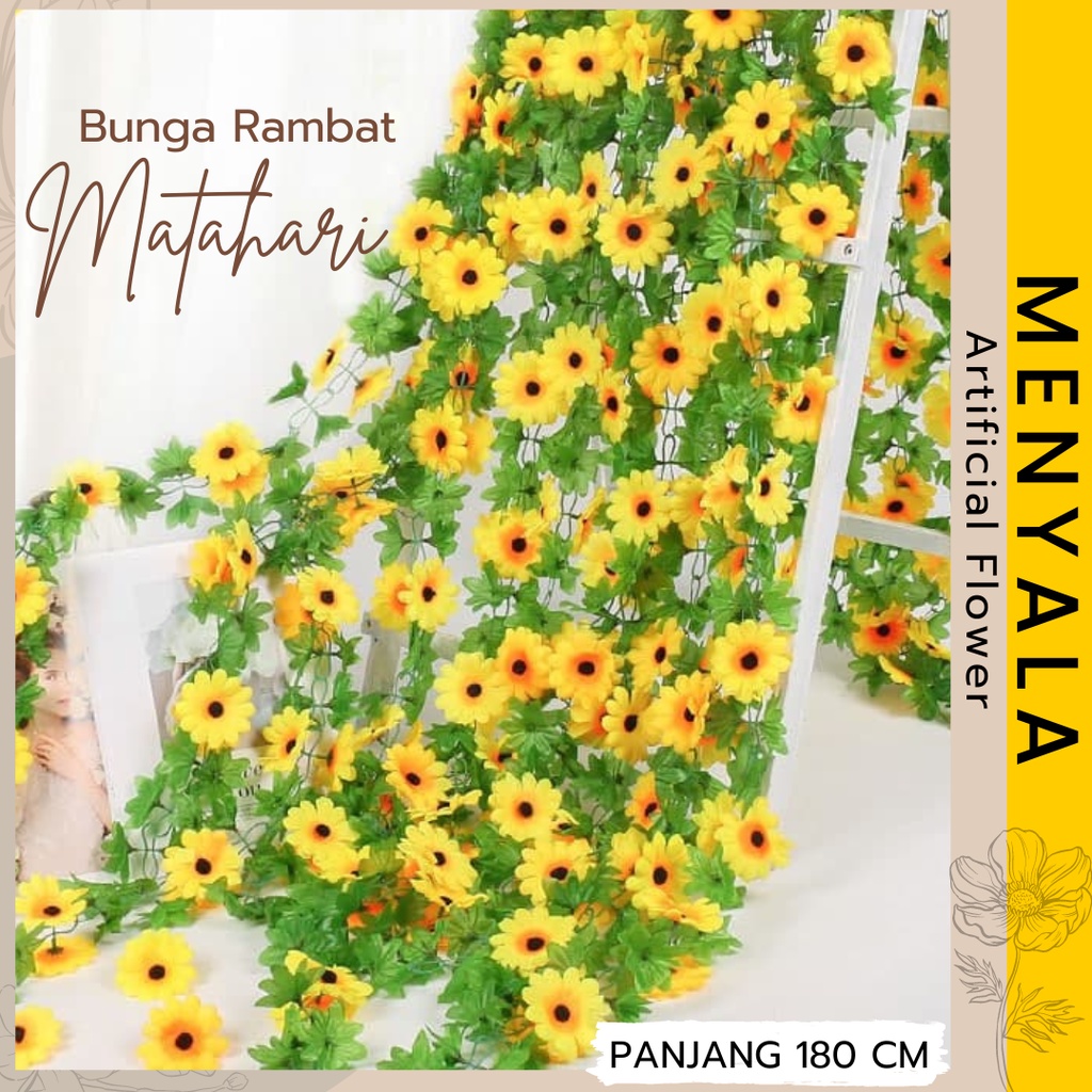 Jual Bunga Matahari Rambat 180cm - Tanaman Daun Gantung Hias Plastik ...